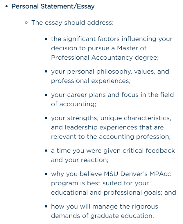 Don't Let an Essay Stop You From Applying to Graduate School! - MSU Denver